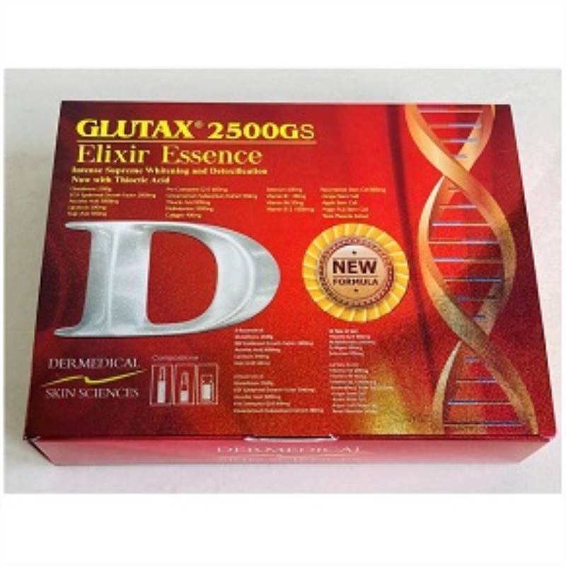 Glutax 2500 Gs Elixir Essence Skin Whitening Injection 12 Sessions